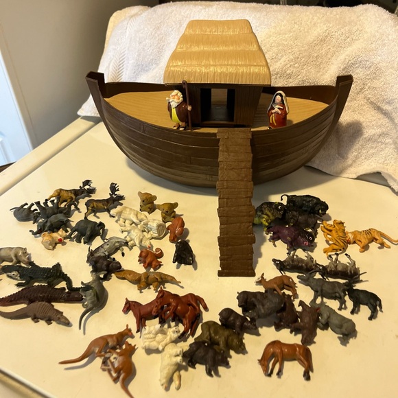 Toys | Vintage Noahs Ark Playset With Animal Figures | Poshmark